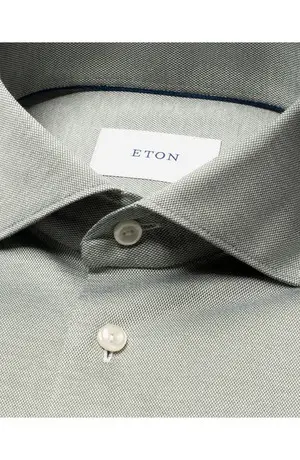 Eton Filo Di Scozia Jersey Shirt - Medium Green