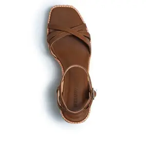 Bernardo Woven Wedge Sandals - Saddle