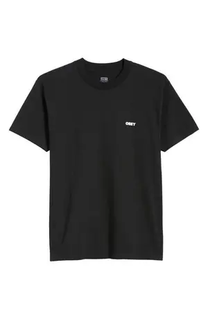 Obey I Will Cotton Logo T-shirt - Black