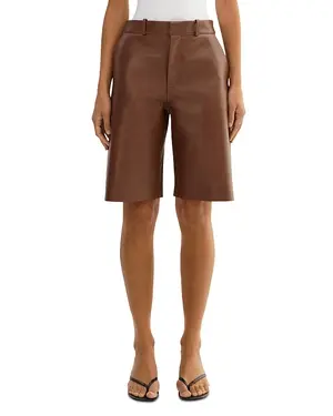 Women's Leather Bermuda Shorts