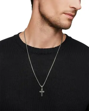 David Yurman Deco Cross Pendant - Silver