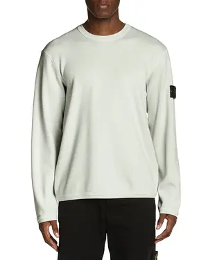 Stone Island Logo Patch Long Sleeve Sweatshirt - Sage