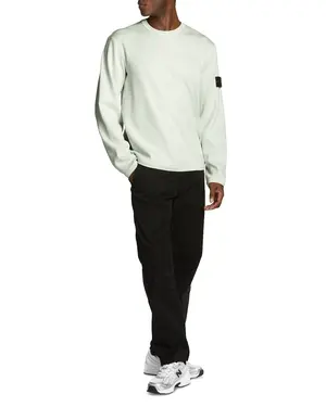 Stone Island Logo Patch Long Sleeve Sweatshirt - Sage