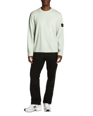 Stone Island Logo Patch Long Sleeve Sweatshirt - Sage