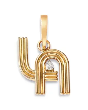 Adina Reyter 14k Yellow Gold Diamond LA Hinged Charm Gold