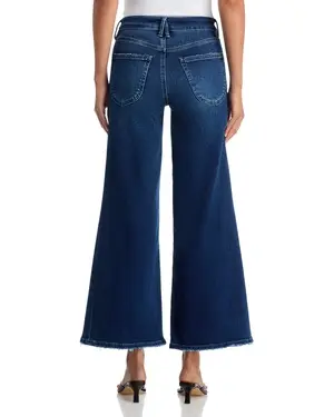 Good American Petite High Rise Palazzo Jeans - Indigo