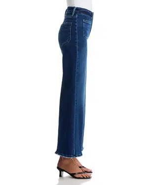 Good American Petite High Rise Palazzo Jeans - Indigo