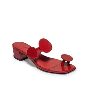 Bernardo Jupiter Moon Heeled Sandal - Red