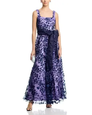 Eliza J Square Neck Ball Gown