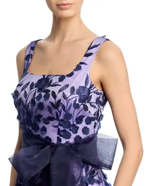 Eliza J Square Neck Ball Gown