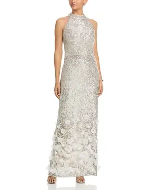 Eliza J Halterneck Evening Dresses
