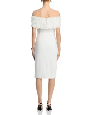 Eliza J Off-the-shoulder Midi Dress