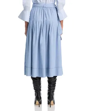 The Great. X Stetson Midi Skirt - Chambray