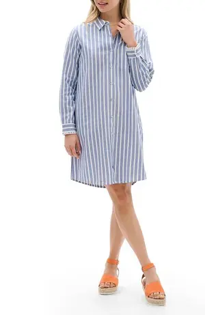 HATLEY Julia Stripe Shirtdress - Blue
