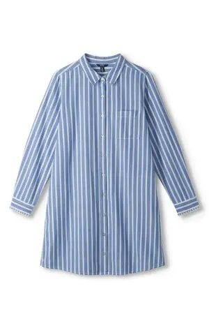 HATLEY Julia Stripe Shirtdress - Blue