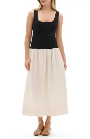 HATLEY Colorblock Midi Sundress