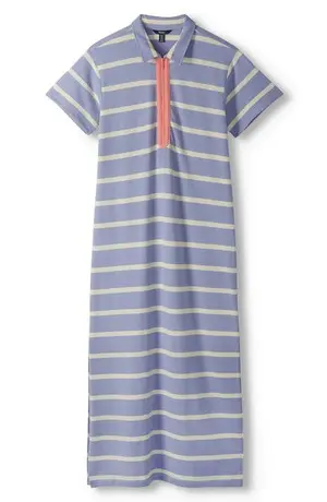 HATLEY Stripe Quarter Zip Shift Dress - Pale Iris