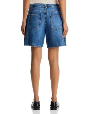 ASKK NY Sloop Mid-rise Denim Shorts - Port