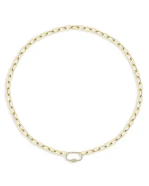 SHY CREATION 14k Yellow Diamond Paperclip Link Necklace - Gold