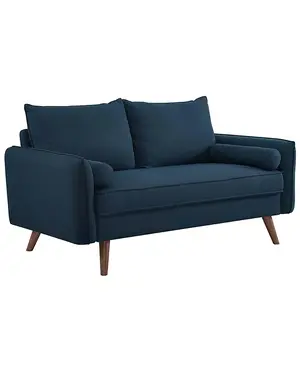 MODWAY Revive Upholstered Fabric Loveseat - Azure