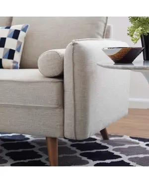 MODWAY Revive Upholstered Fabric Loveseat - Beige