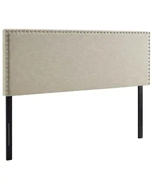 MODWAY Phoebe Upholstered Fabric Headboard - Beige