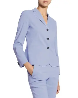 Theory Shrunken Linen Blend Jacket - Lavender Glow