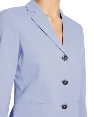 Theory Shrunken Linen Blend Jacket - Lavender Glow