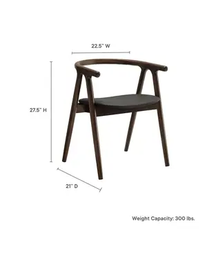 MODWAY Henry Wood Dining Chair - Black
