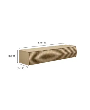 MODWAY Vaughn 64 Wall Mount Tv Stand - Ash