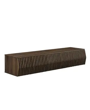 MODWAY Vaughn 64 Wall Mount Tv Stand - Walnut
