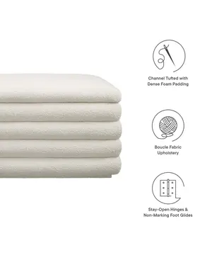 MODWAY Mezzo Boucle Upholstered Storage Bench