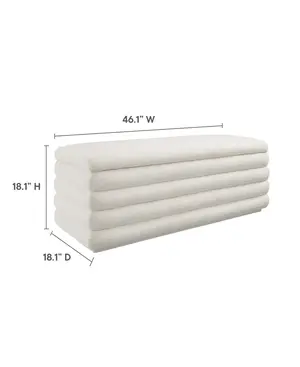MODWAY Mezzo Boucle Upholstered Storage Bench
