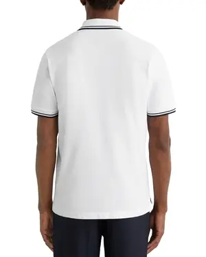REISS Short Sleeve Pique Logo Polo Shirt