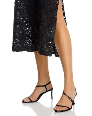 FRAME Crochet Midi Skirt