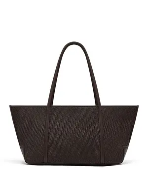 ST. AGNI Bateau Woven Leather Tote