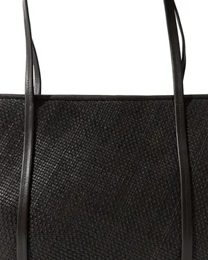 ST. AGNI Bateau Woven Leather Tote