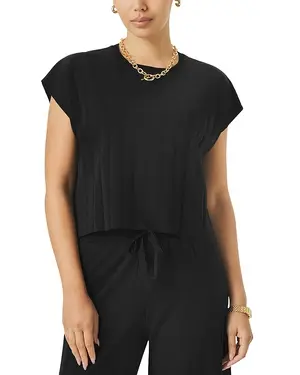 Splendid X @cellajaneblog Wide Rib Knit Top - Black