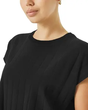 Splendid X @cellajaneblog Wide Rib Knit Top - Black