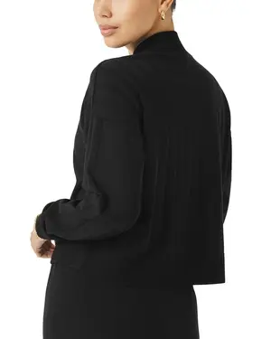 Splendid Ribbed Zip-up Sweater - Black