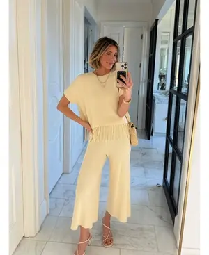 Splendid Short Sleeve Fringe Sweater - Daybreak