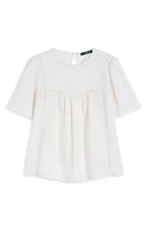 Max Mara Bacino Embroidery Top - Ecru