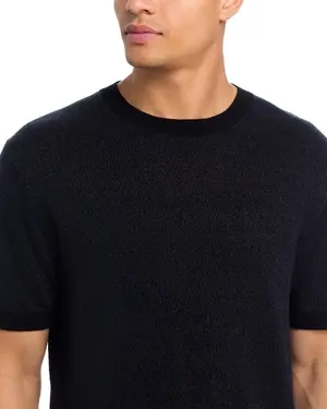 Theory Short Sleeve Silk Linen Crewneck Sweater
