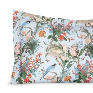 SFERRA X Scalamandre Cinque Terra Printed Percale Sham, Standard - Sky