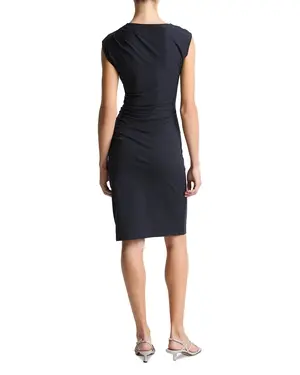 Vince Cap Sleeve Twist Drape Dress