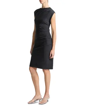 Vince Cap Sleeve Twist Drape Dress