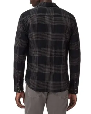 John Varvatos Luca Long Sleeve Button Placket Regular Fit Shirt - Black