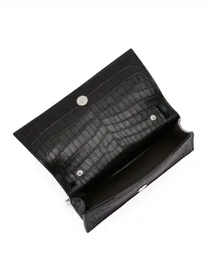 Alexander McQueen Small Croc-embossed Leather Handbag