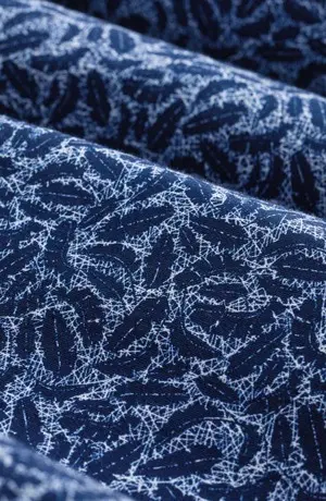 Bugatchi James Ooohcotton® Leaf Print Button-up Shirt - Navy