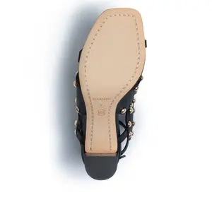 Bernardo Studded Heeled Sandal - Black